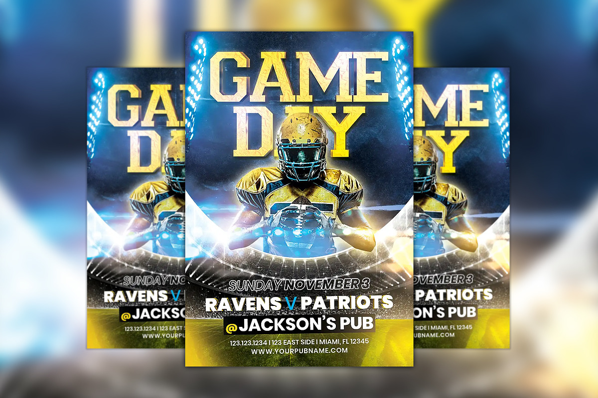 Football Game Day Vol. 6 Flyer, a Flyer Template by Flyermind
