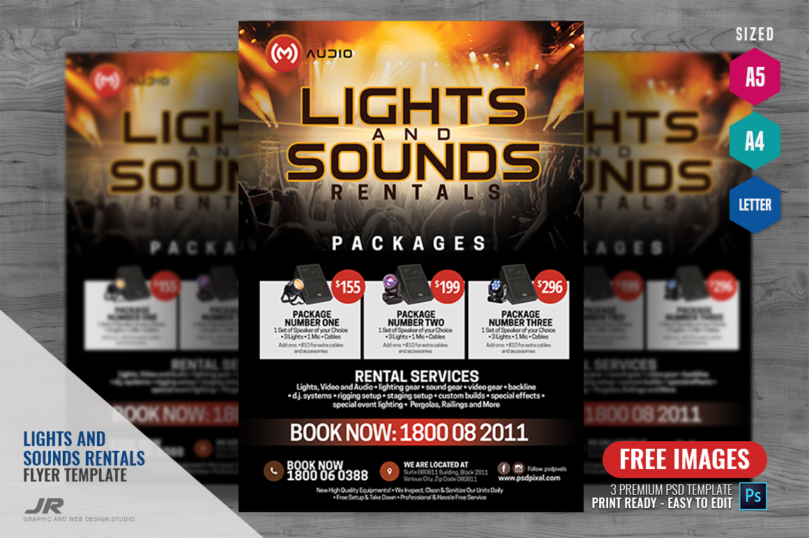 Sound System Rentals Flyer, a Flyer Template by PSDPixel