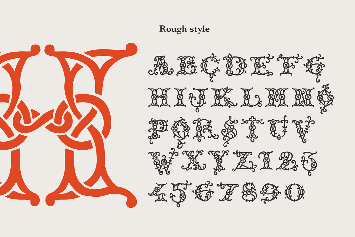 Celtic Knots Monograms Font Family | Creative Market