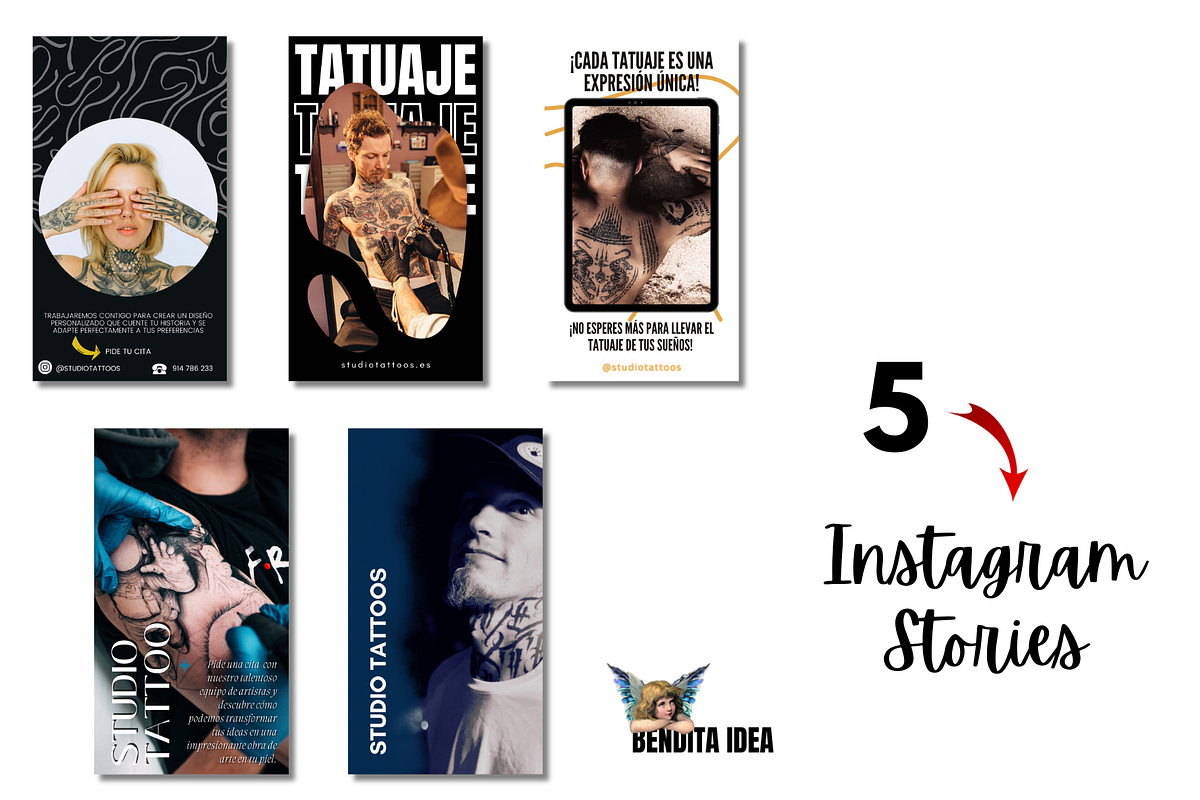 Editable Templates for Tattoo studios