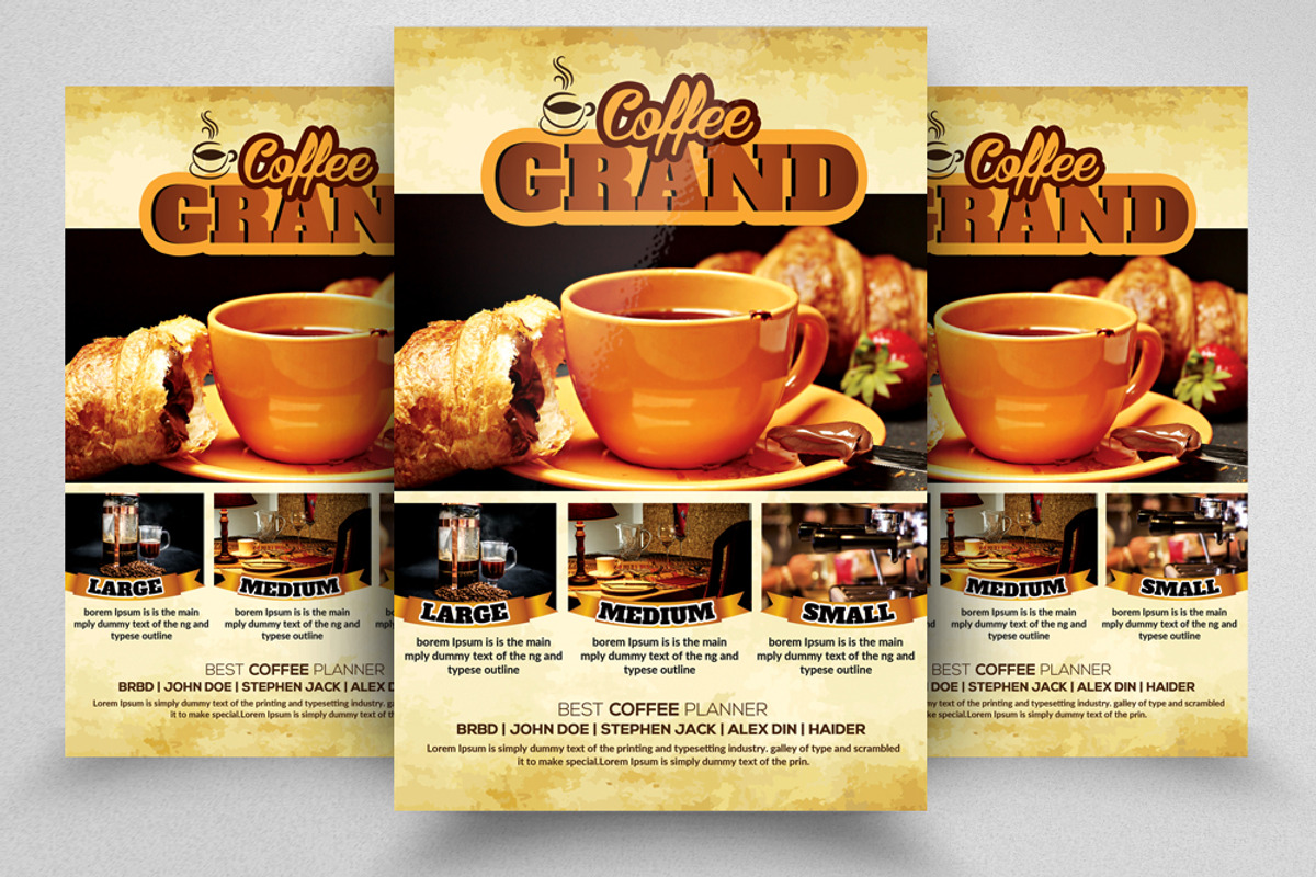 10 Cafe Ad Flyer Poster Bundle, a Flyer Template by Design Up