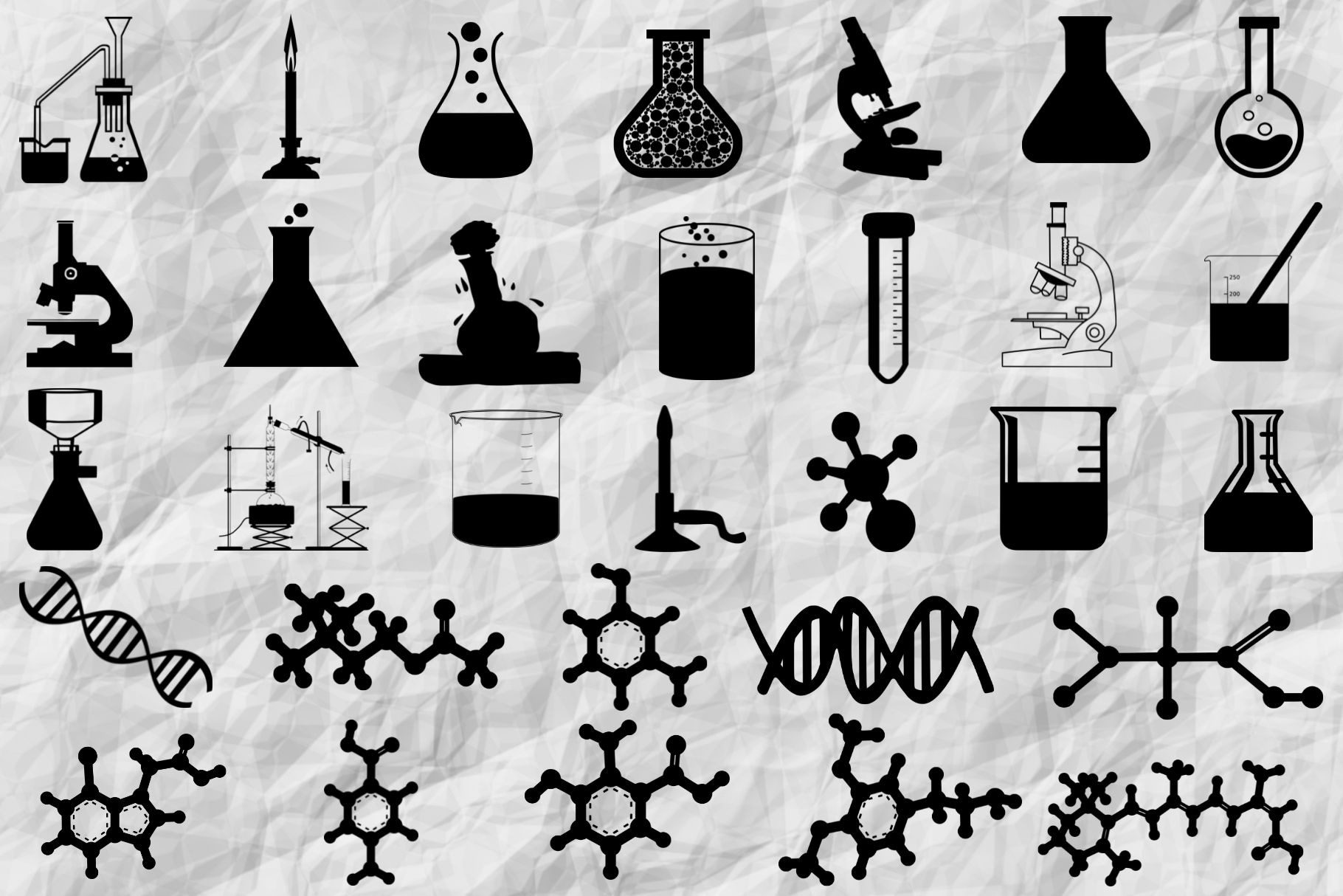 Chemistry Silhouette, an Education Illustration by newminddesign