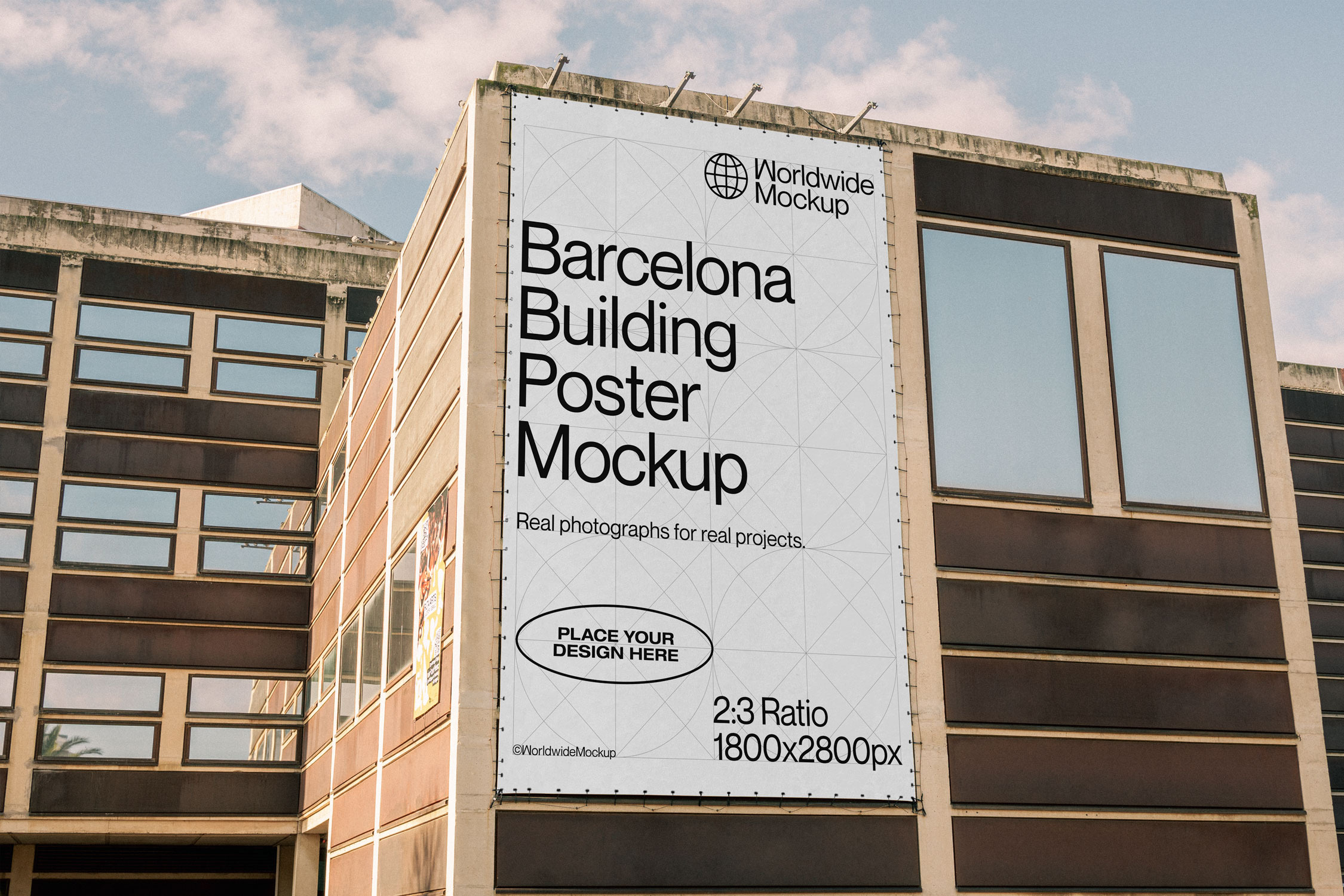 Barcelona Building Poster Mockup