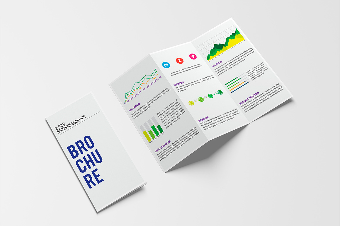A4 Z-Fold Brochure Mock-Up, a Print Template by AlkStudio