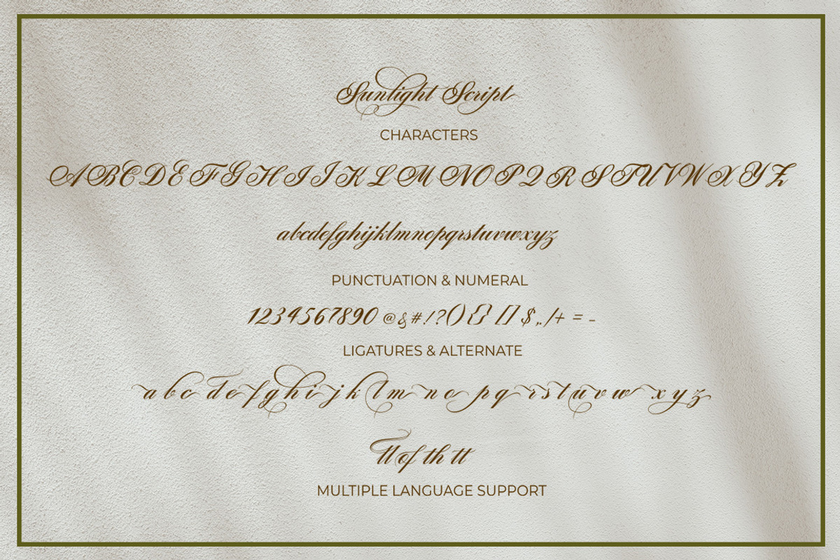 Sunlight Script, a Script Font by Typehill