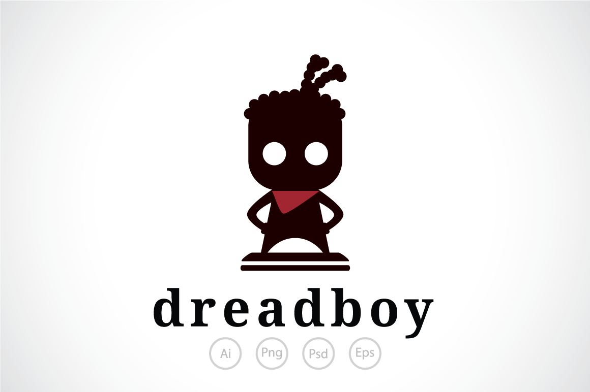 Dreadlocks Boy Logo Template, a Branding & Logo Template by Heavtryq Design