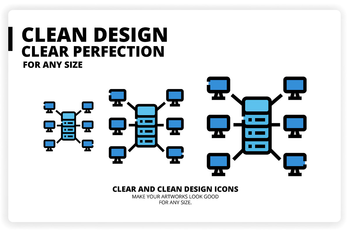 36 Computer Network Icons x 3 Styles, an Icon by monkik