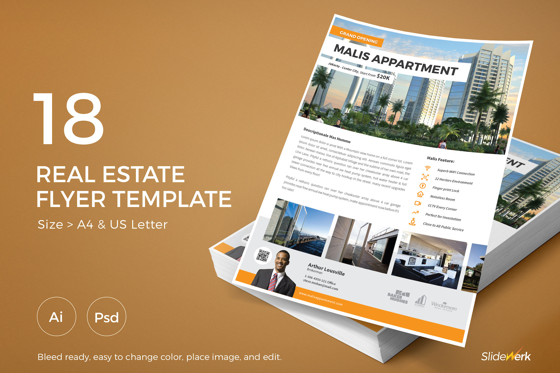 Real Estate Flyer 18, a Flyer Template by Slidewerk