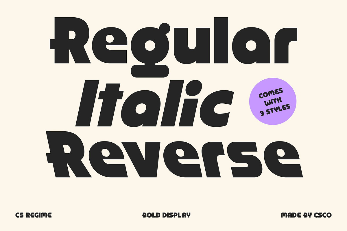 CS Regime – Bold Bauhaus Display Font