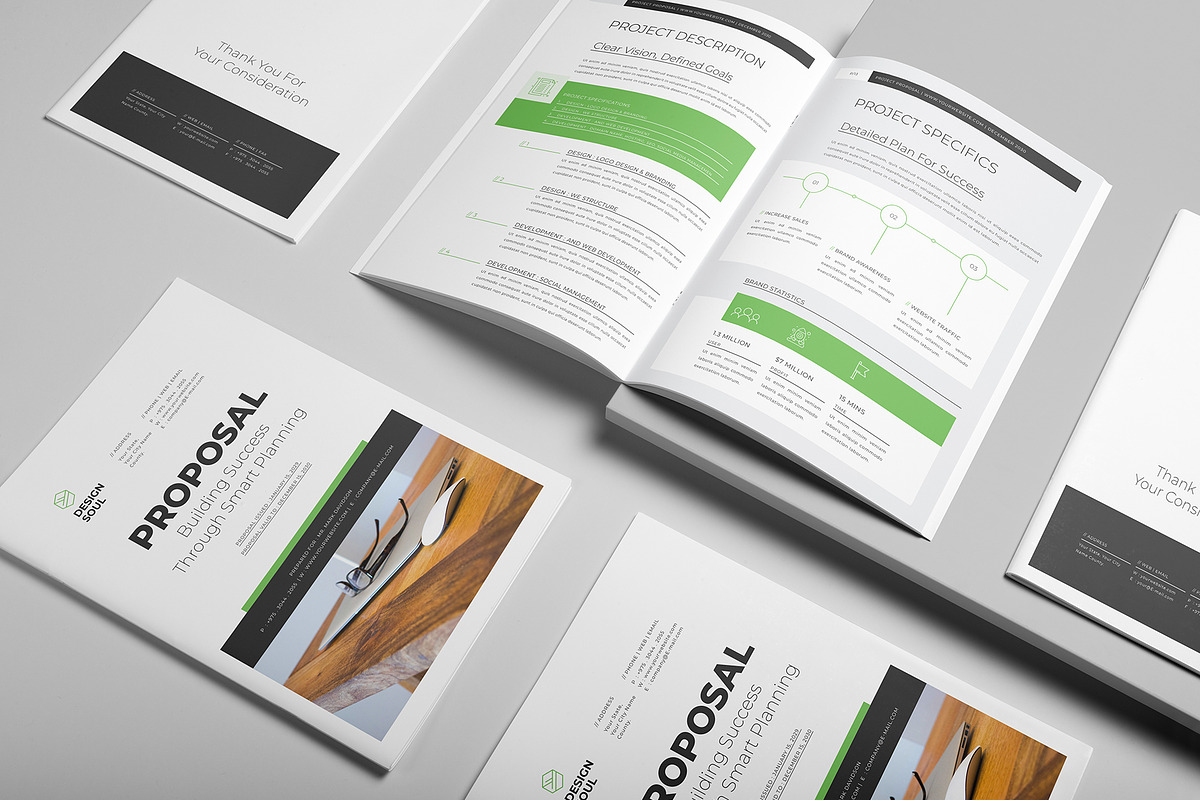 Proposal Template, a Brochure Template by Designsoul14