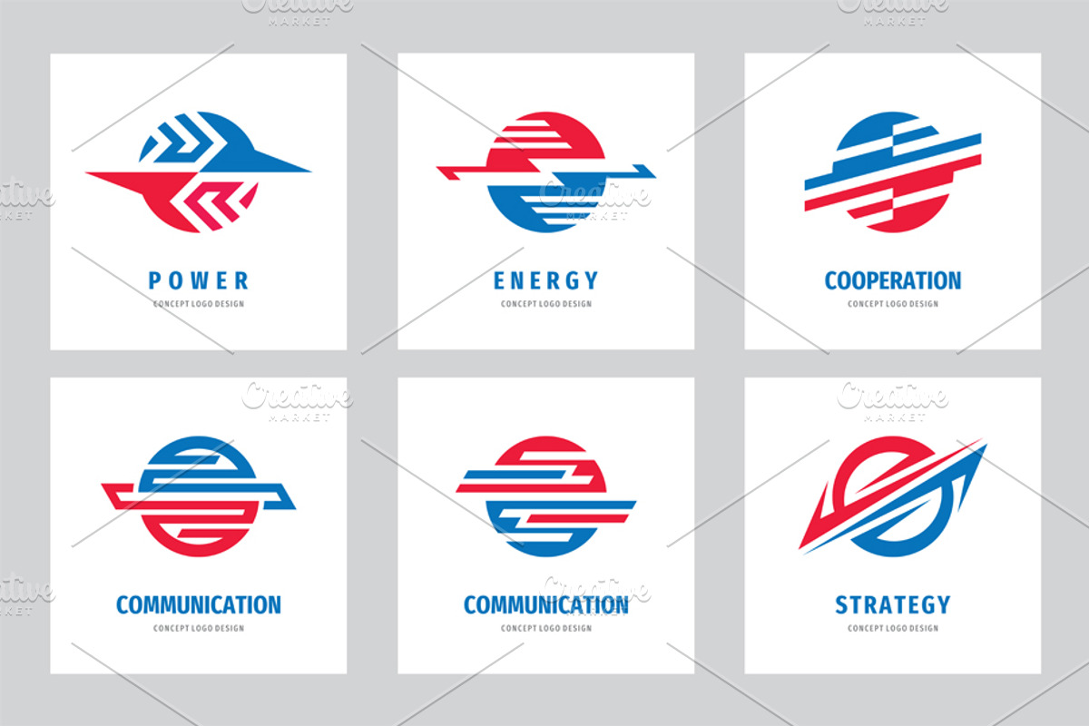 Energy Power Communication Logo Set, a Branding & Logo Template by ...