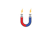 magnet vector color icon, an Outline Icon by Anno Urbis