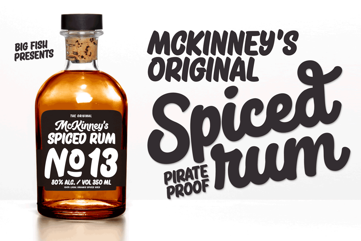 Big Fish Script + Caps + Extras, a Script Font by Fenotype