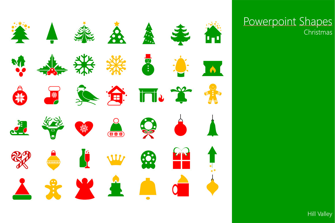 PowerPoint shapes Christmas, a Presentation Template by DutchDigitalDesign