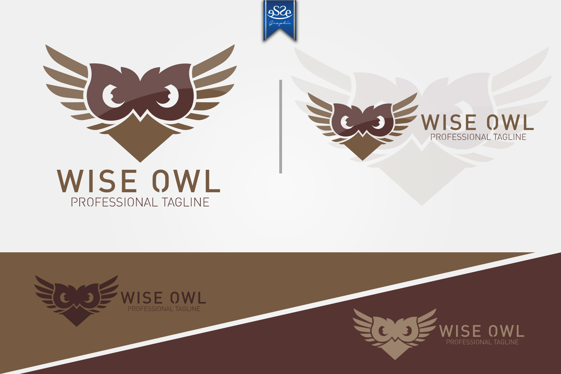 Wise Owl Logo, a Branding & Logo Template by essegraphic