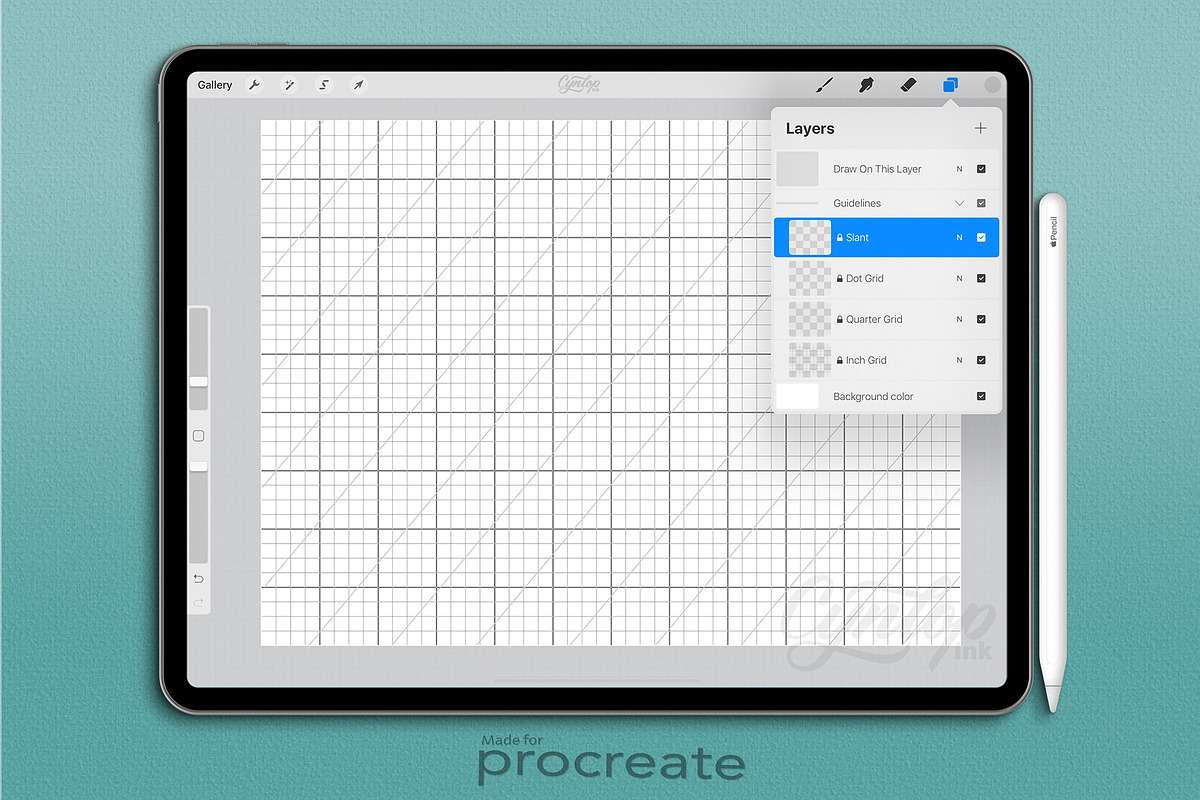 Dot and Square Grid for Procreate, a Layer Style Add-On by Cynlop Ink