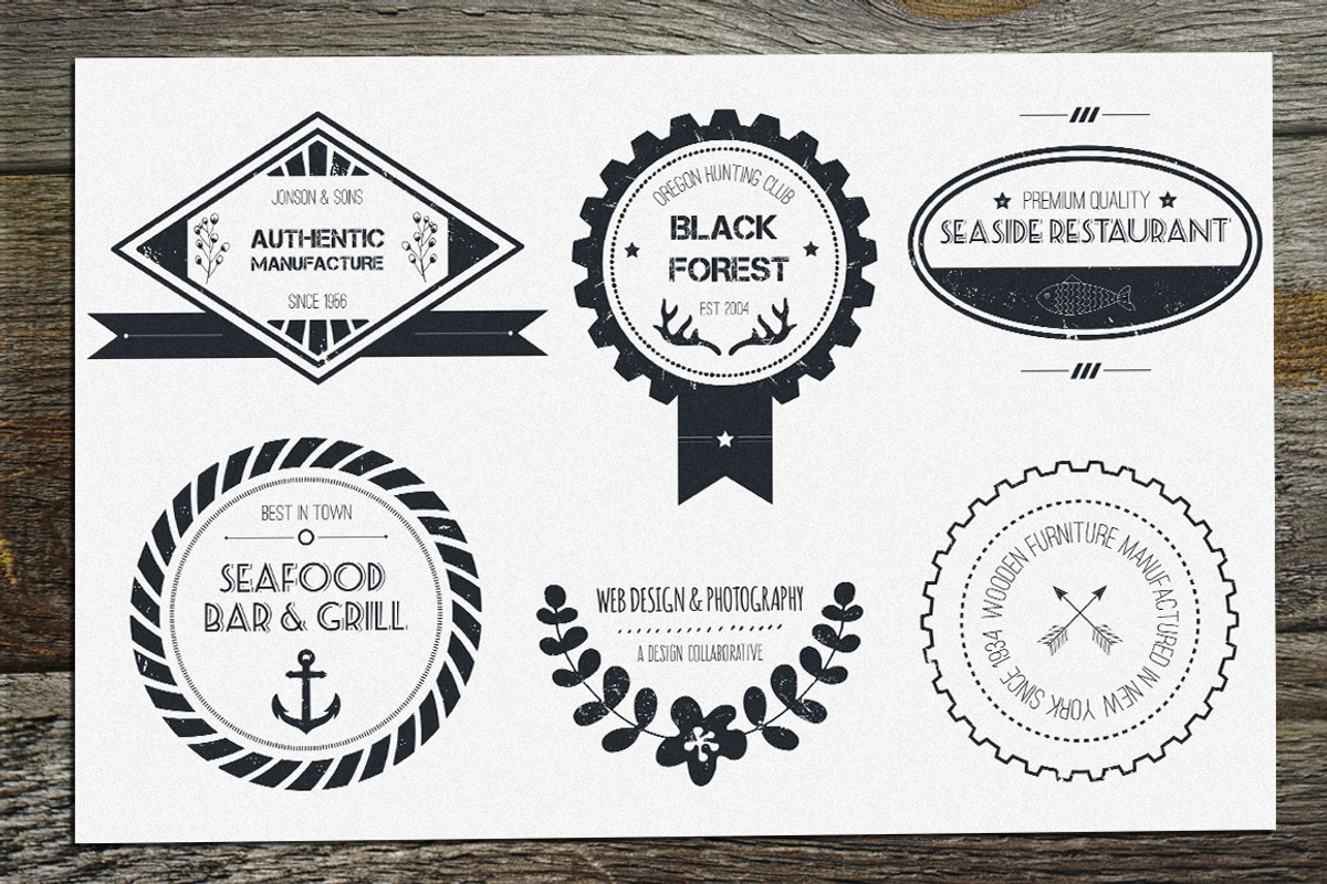 Vintage Logo Elements Bundle, a Branding & Logo Template by Favete Art