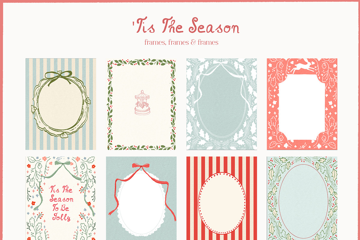 Christmas Frames Borders Templates, a Decorative Illustration by ...