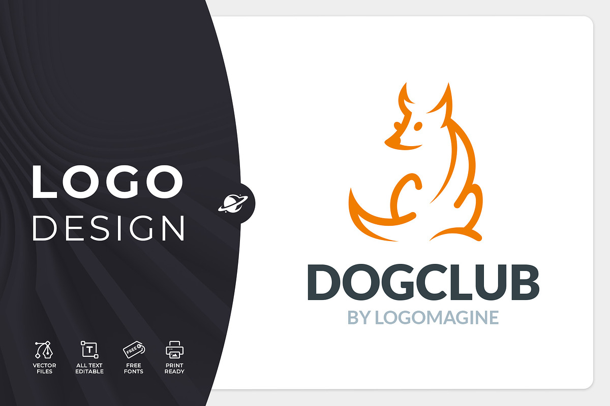 Dog Club Logo Template, a Branding & Logo Template by LOGOMAGINE