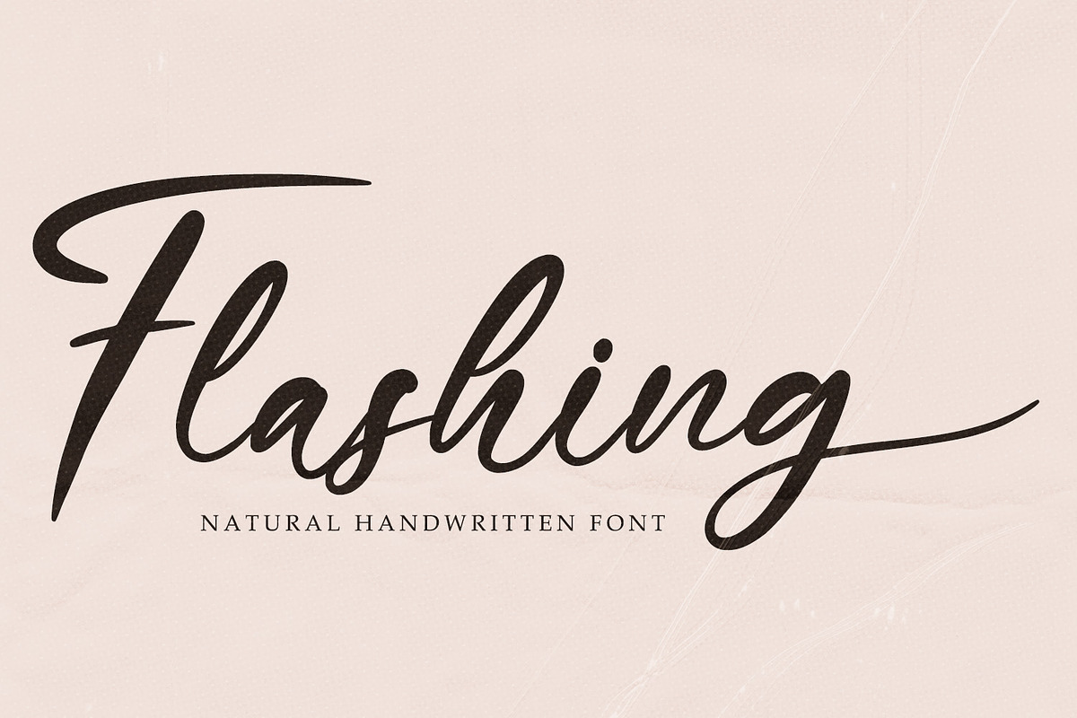 Flashing - Natural Handwritten Font, a Script Font by Arendxstudio