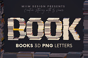 Books - 3D Lettering, a Graphic by MIIM | Creative Market