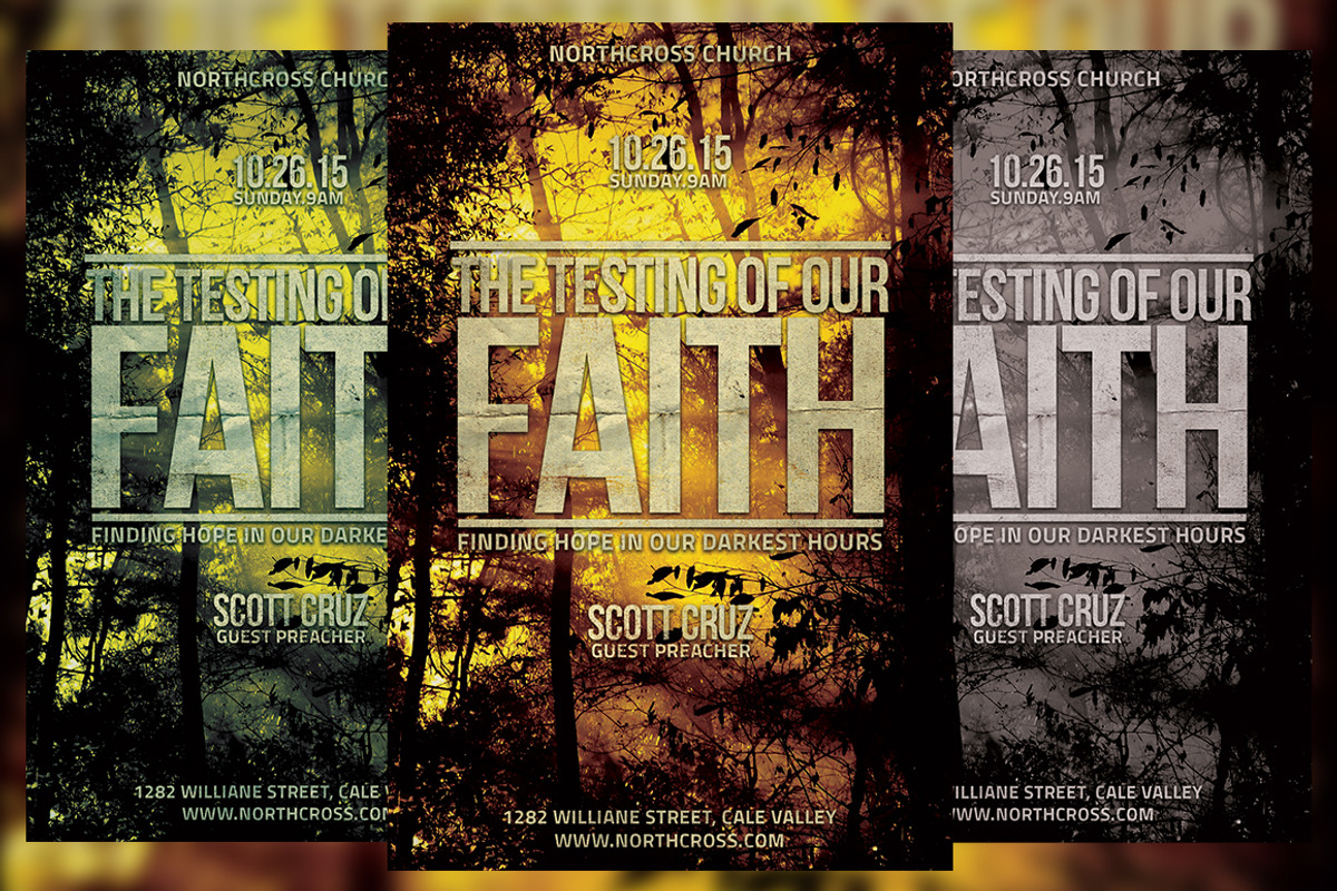 Testing of Our Faith Church Flyer, a Flyer Template by KiraYamato ...
