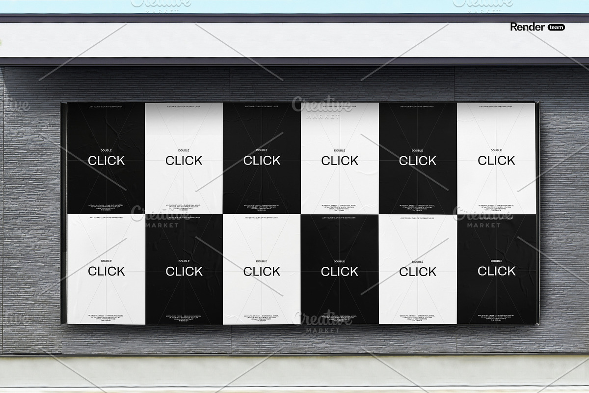 Advertising Posters Mockup Set