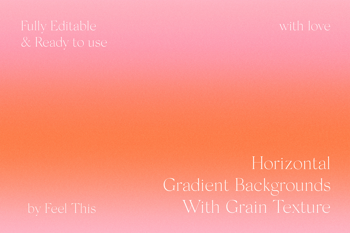 Horizontal Grainy Gradient Textures, an Object Graphic by Feel This