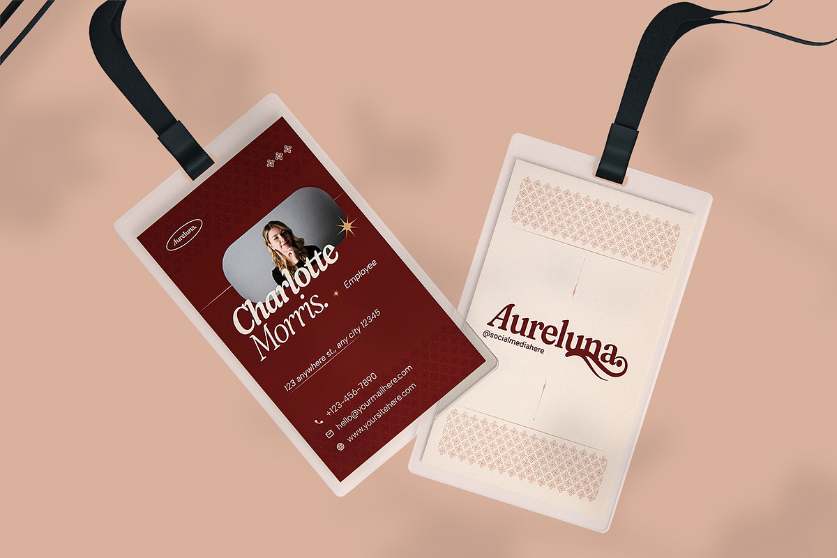 Elegant Maroon - ID Card, a Card Template by VUNIRA | Creative Market