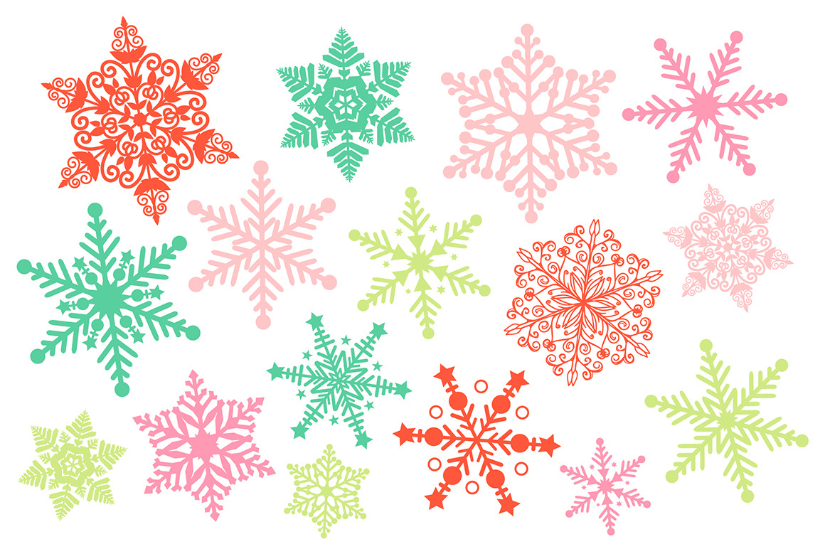 Christmas Snowflake Clipart | Seasonal Illustrations ~ Creative Market