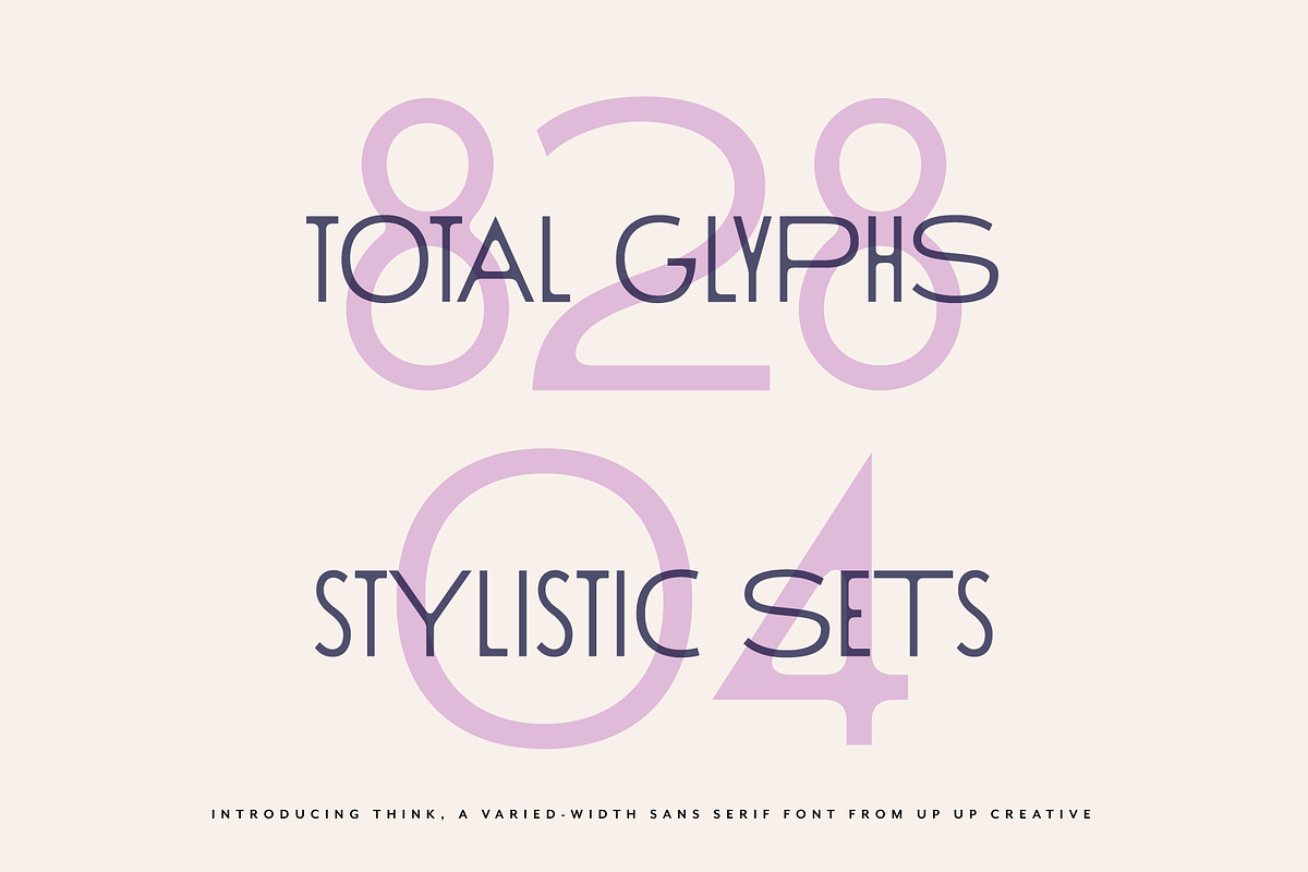 Think Sans - A Varied-Width Font, a Sans Serif Font by Up Up Creative