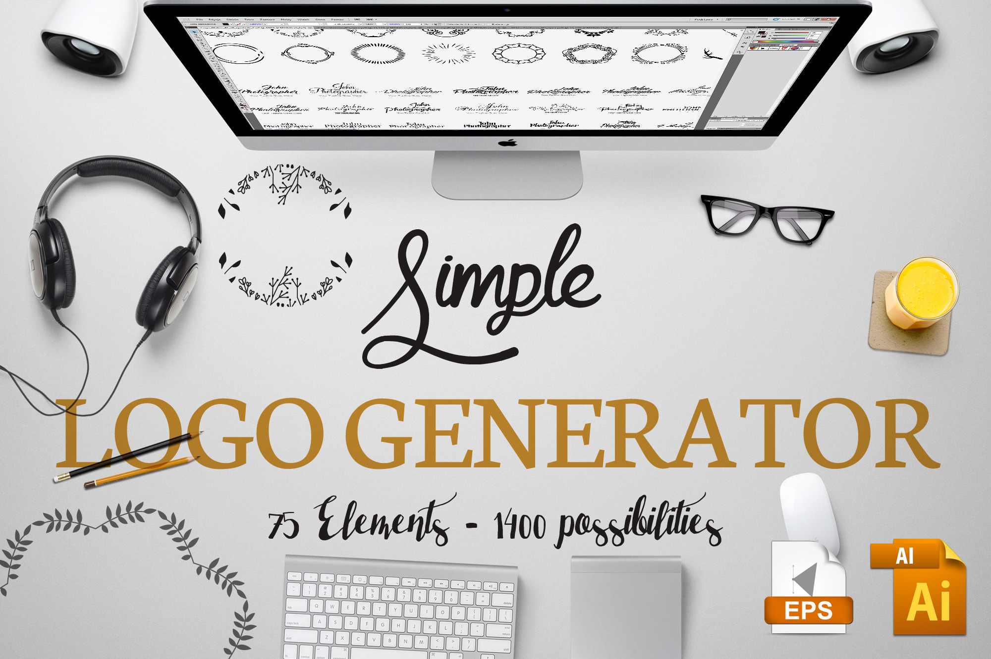 Simple Logo Generator, a Branding & Logo Template by vectorlogos89