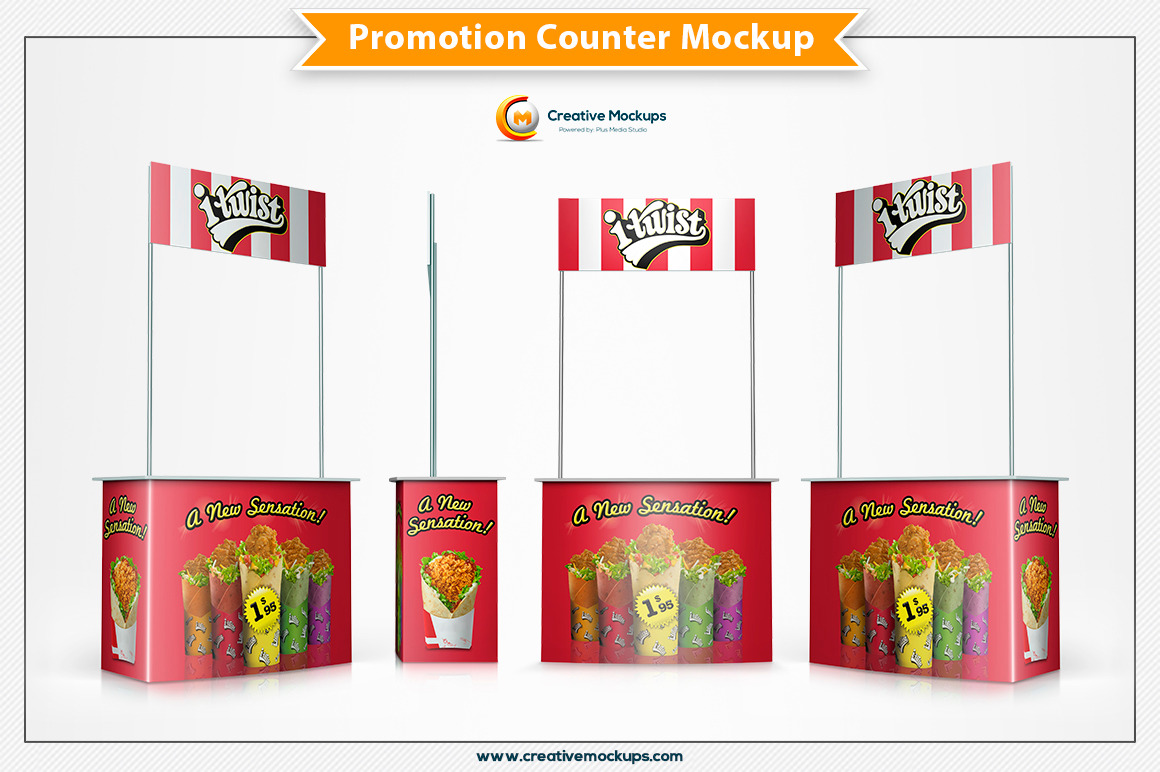 Promotion Counter Mockup, an Advertising Mockup by Plus Media