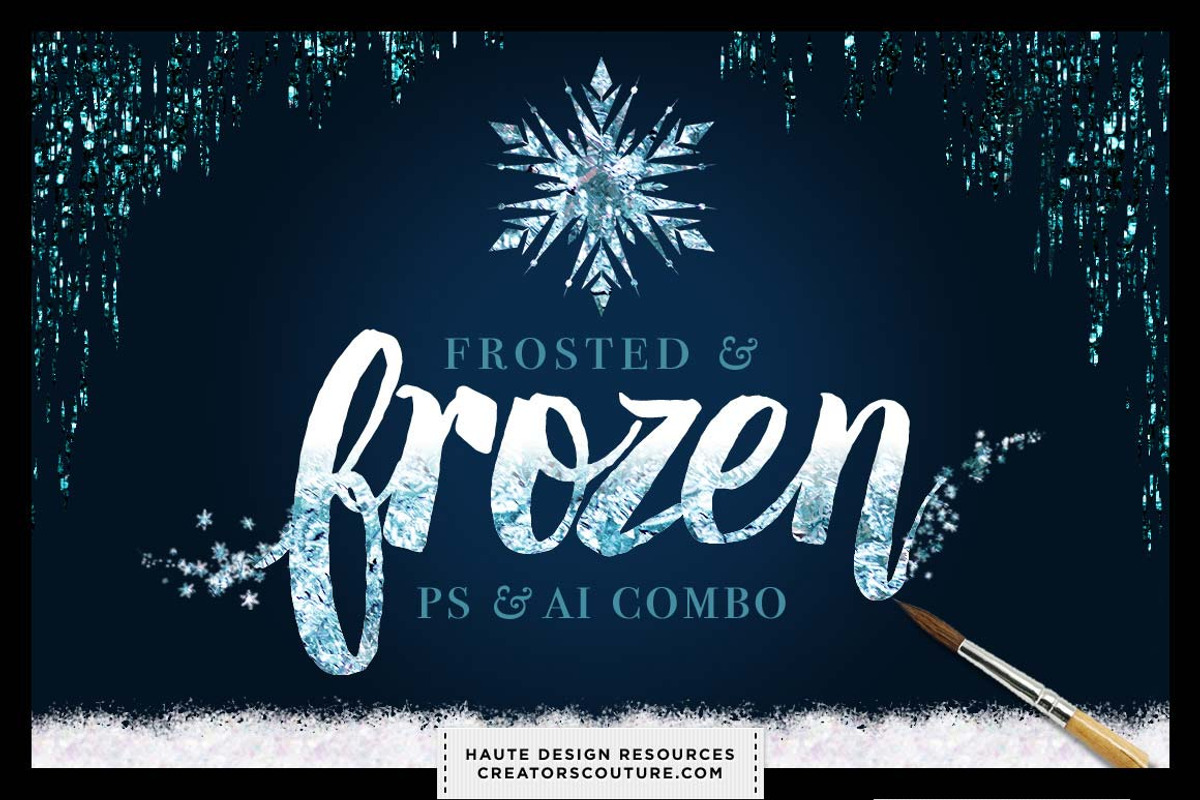 Frozen Styles Bundle Photoshop + Ai, a Layer Style Add-On by Creators ...