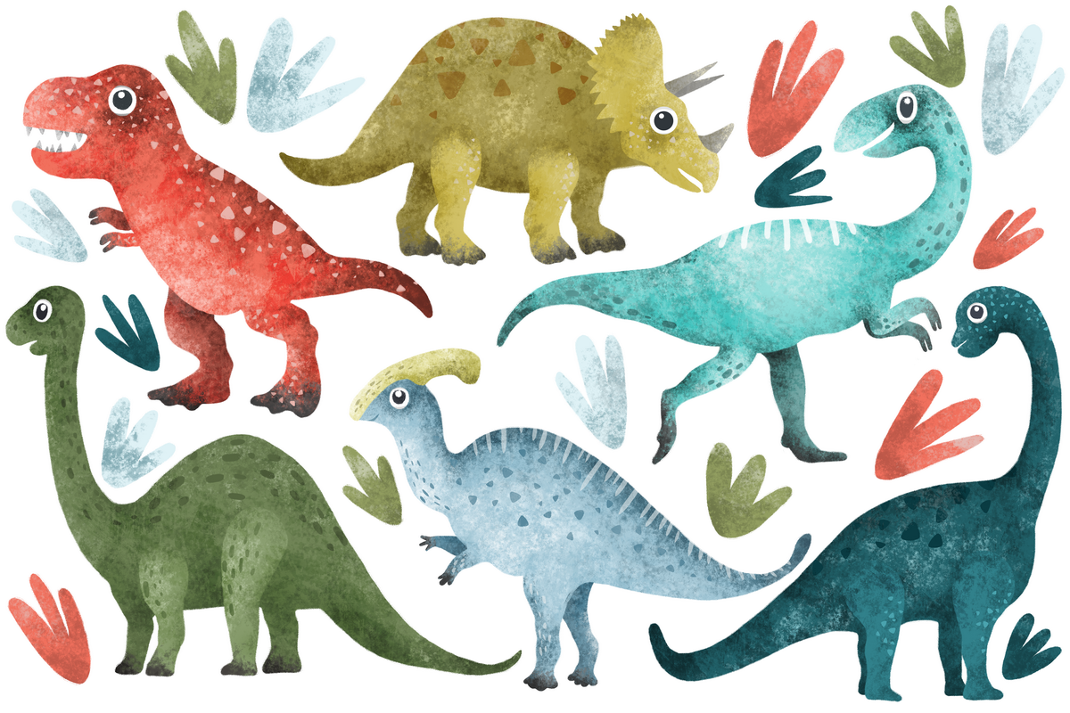 Dino Time Illustrations Set, an Animal Illustration by Tanino Illustrations