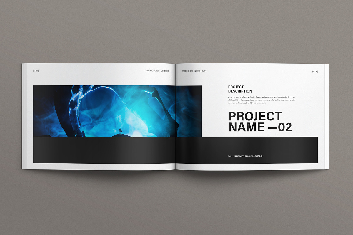 Graphic Design Portfolio Brochure, a Brochure Template by E-Type