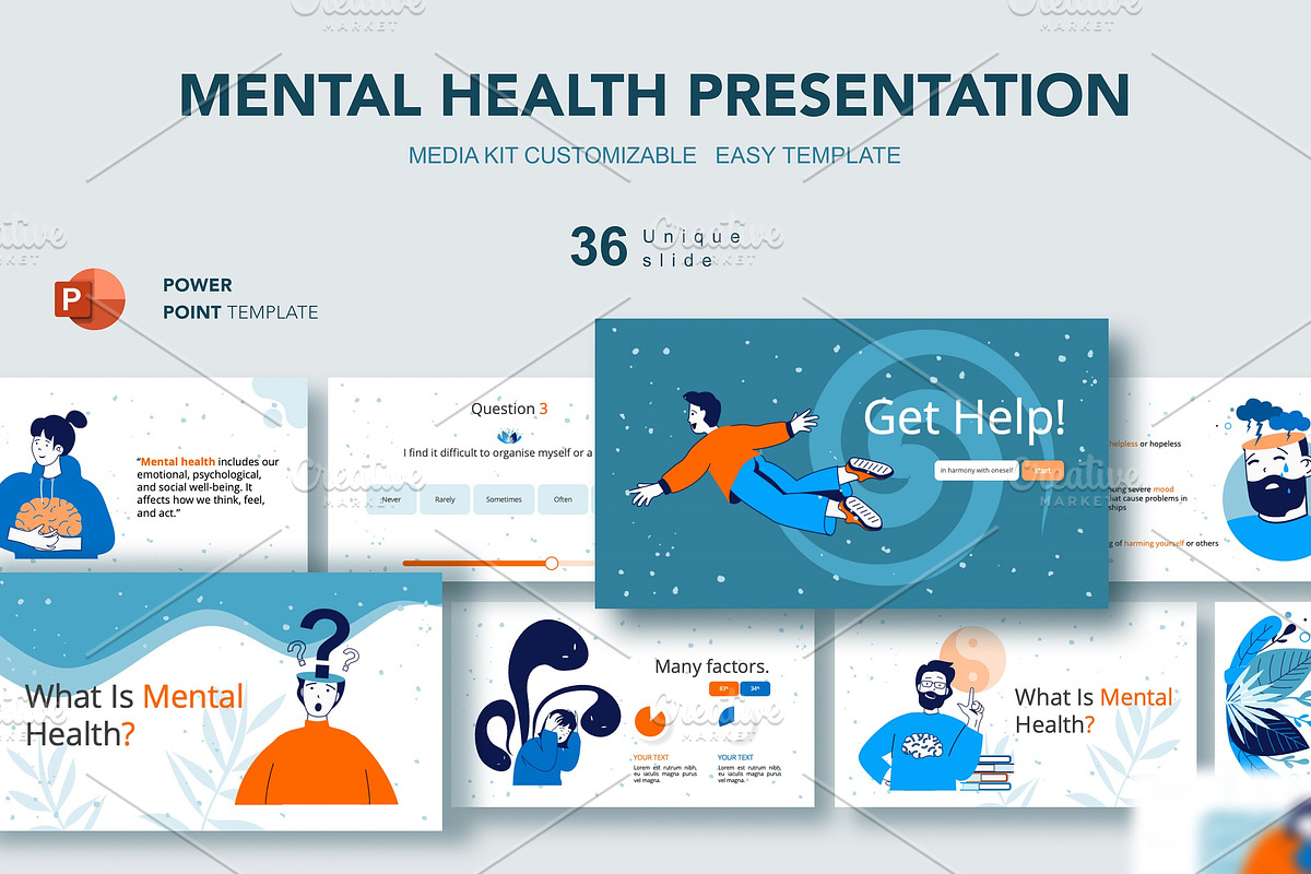 Health Powerpoint Illustration, a Presentation Template by alexdndz