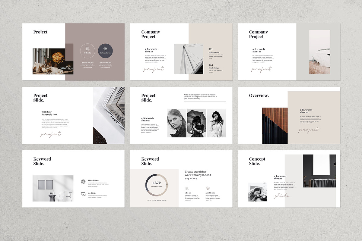 Stylish Minimal PowerPoint Template, a Presentation Template by ...