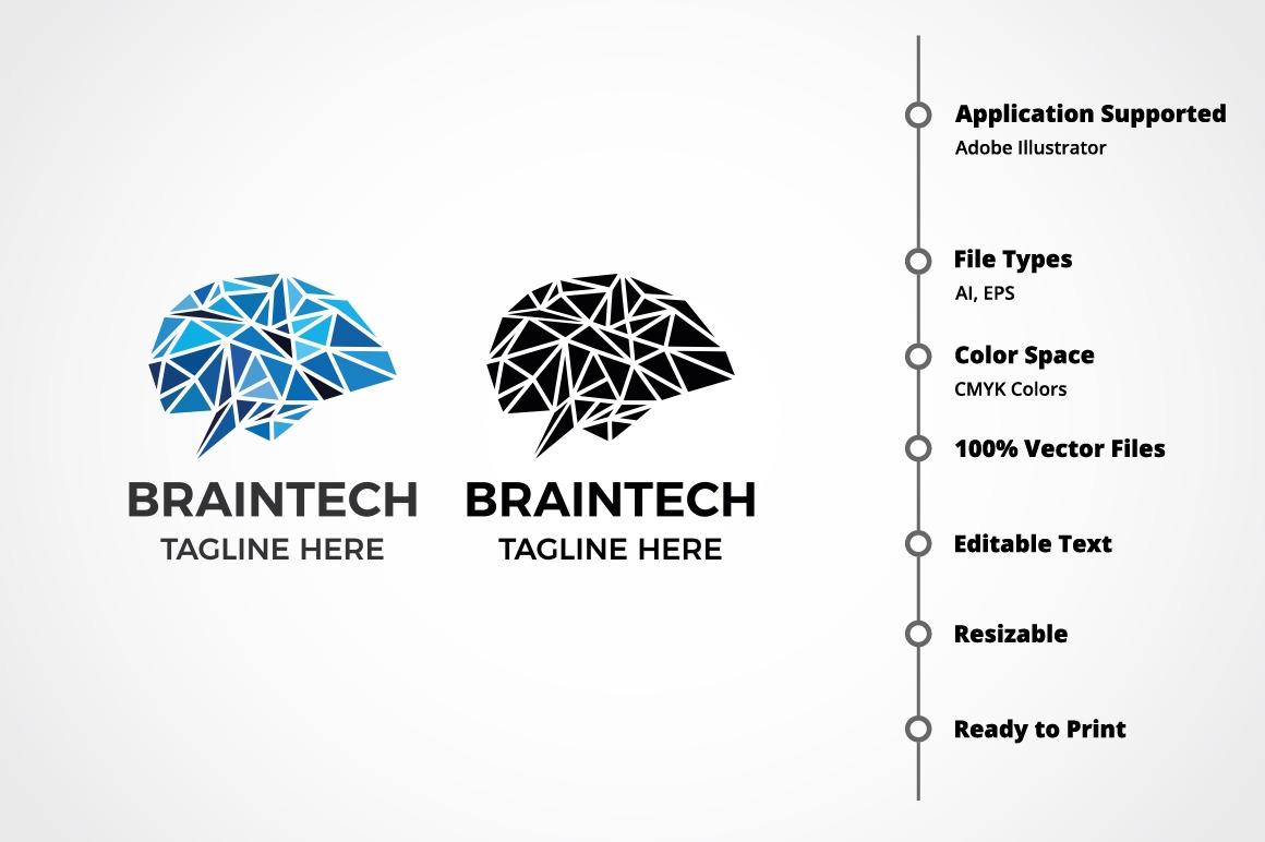 Brain Tech Logo, a Branding & Logo Template by Design_Planet