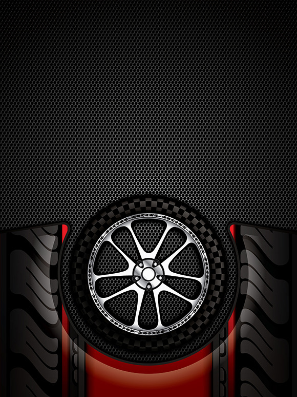 Racing car wheel, an Object Illustration by gigello