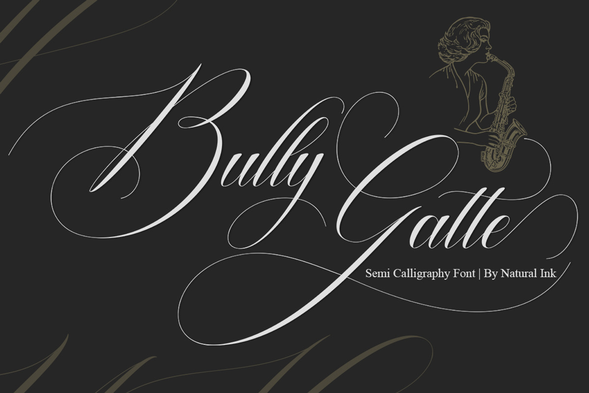 Bully Gatte, a Script Font by Natural Ink Studio