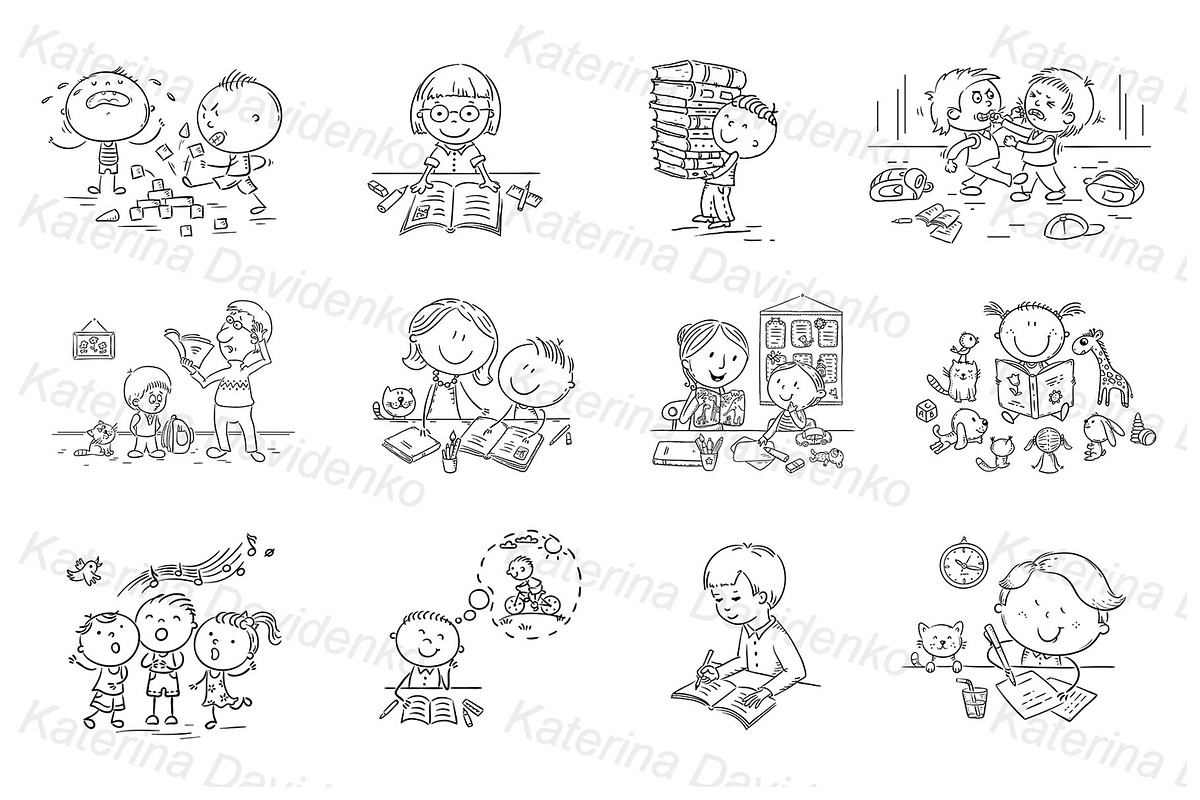 Big school bundle. Clipart svg png