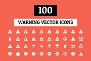 100 Warning Vector Icons, an Icon by Creative Stall