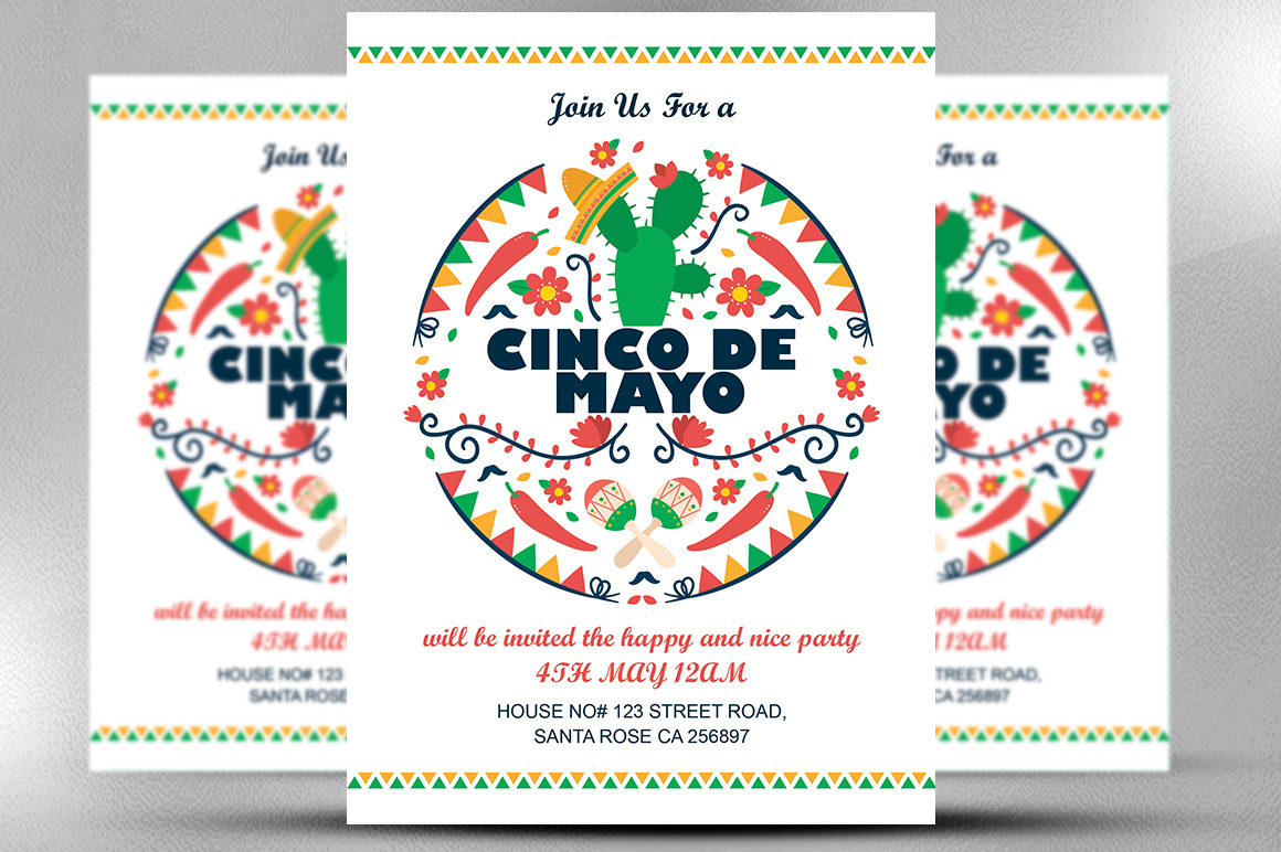 Cinco De Mayo Invitation, an Invitation Template by Madhabi Studio