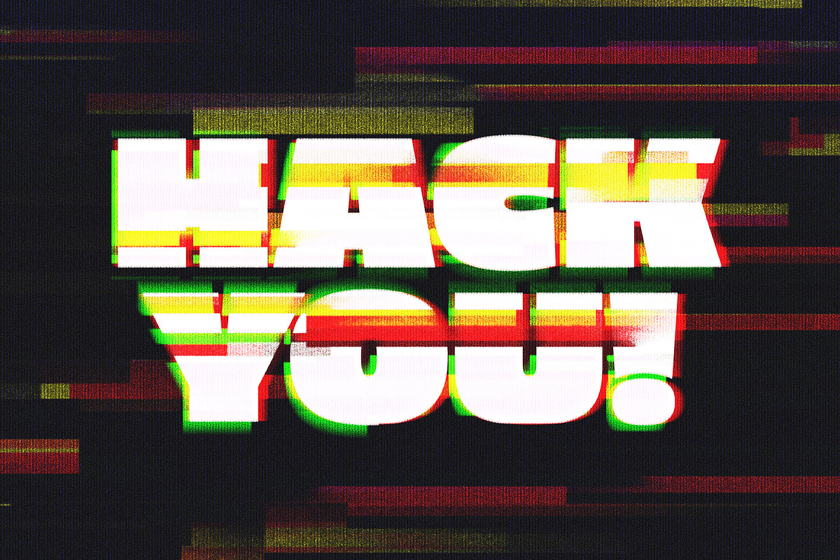 90s VHS Glitch Text Effect, a Layer Style Add-On by Design Squad