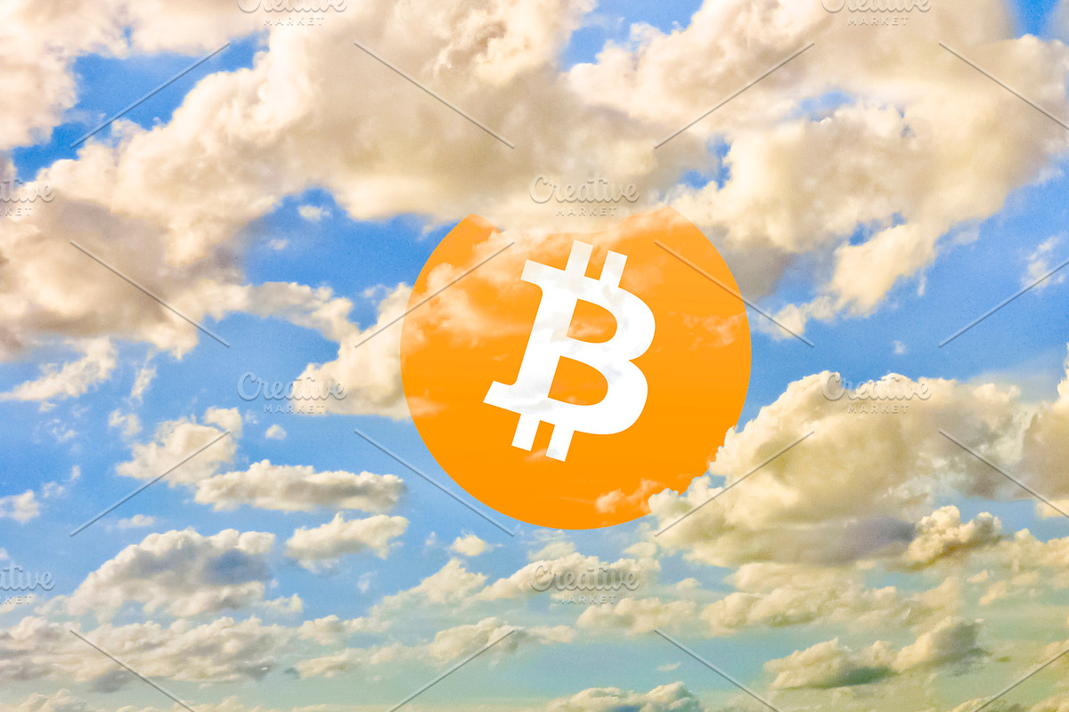 Bitcoin Rising Conceptual Background, a Finance Illustration by ...