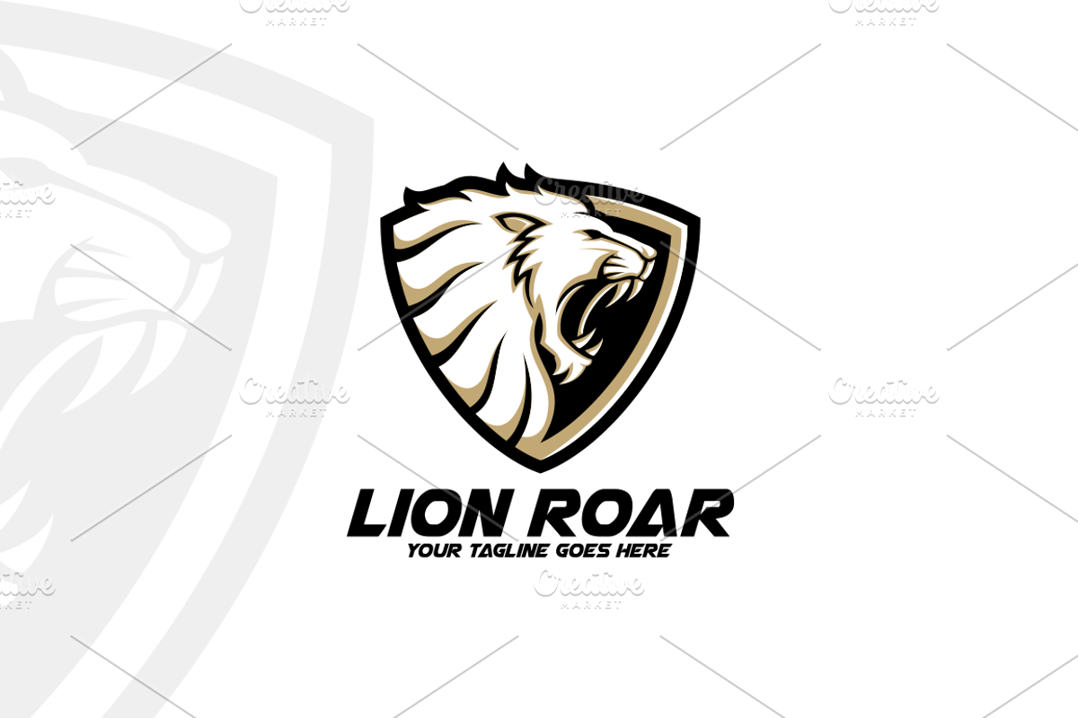 Lion Roar Logo, a Branding & Logo Template by VectorCrow | Creative Market