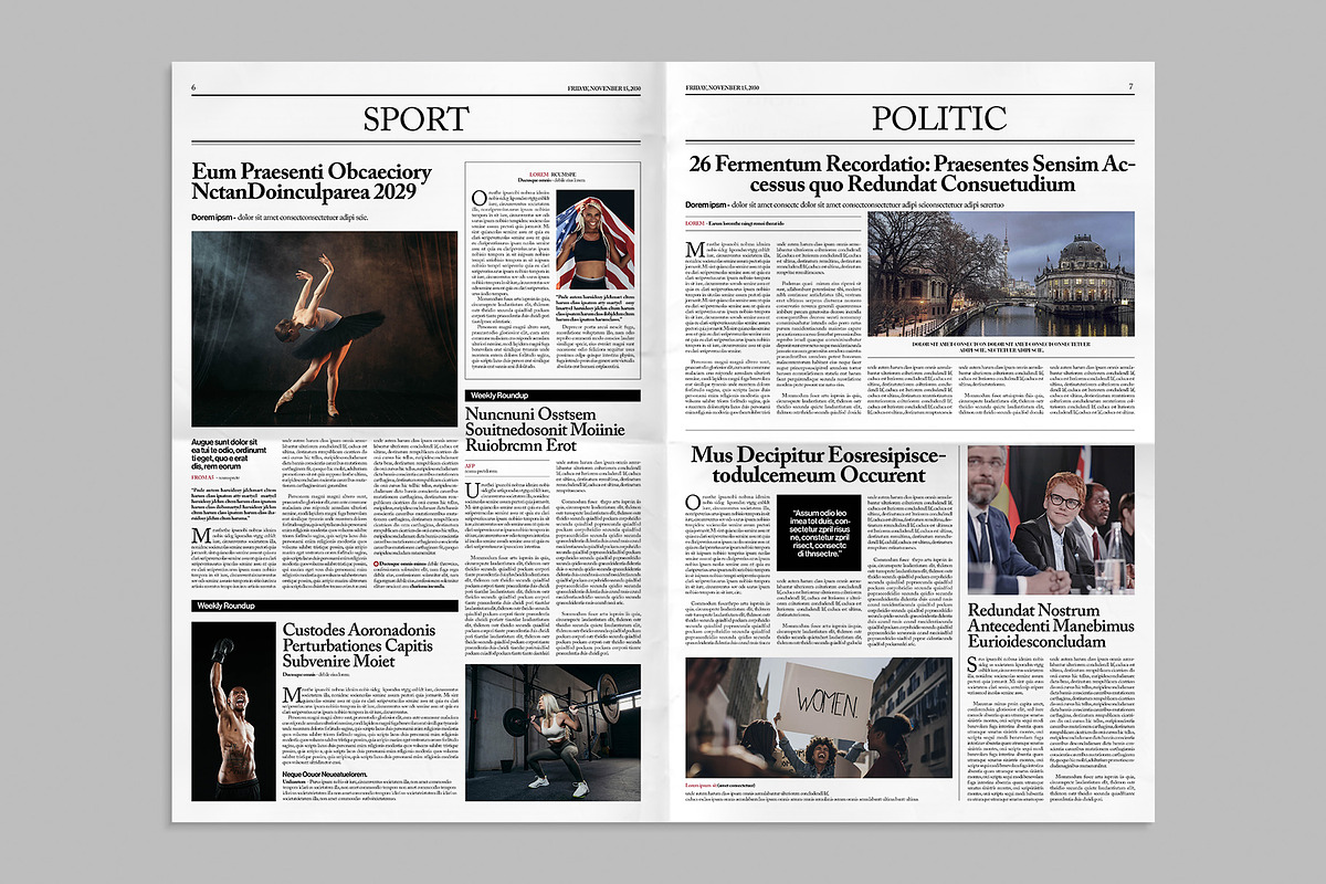 Classic Newspaper Template, a Magazine Template by BrandPacks ...