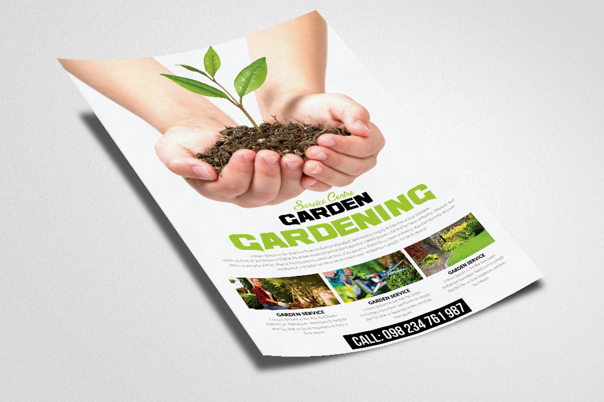 Grow Your Plants Service Flyer, a Flyer Template by Psd Templates