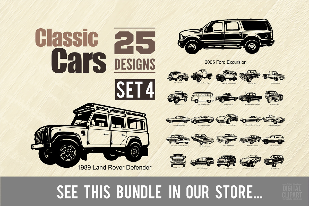 Willys Jeep 1952 Classic Car Cut SVG, an Illustration by Digital-Clipart